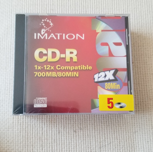 Imation | Media | Imation Cdr Set Of 5 Recordable Media Disc | Poshmark